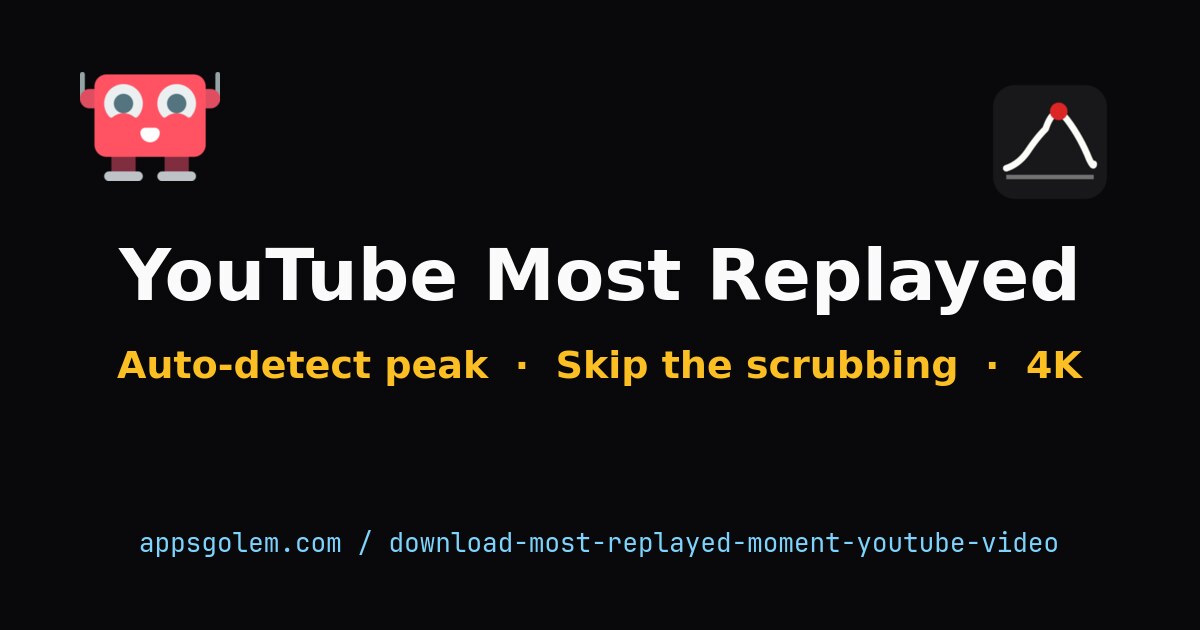 Download YouTube Most Replayed Moments — 4K, No Watermark (2026)